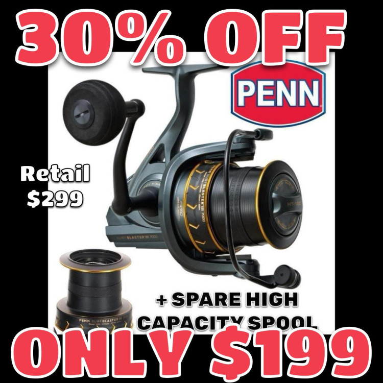 Penn Surf Blaster 3 Long Cast Reels - BLACK FRIDAY SALE - ONLY $219 ...